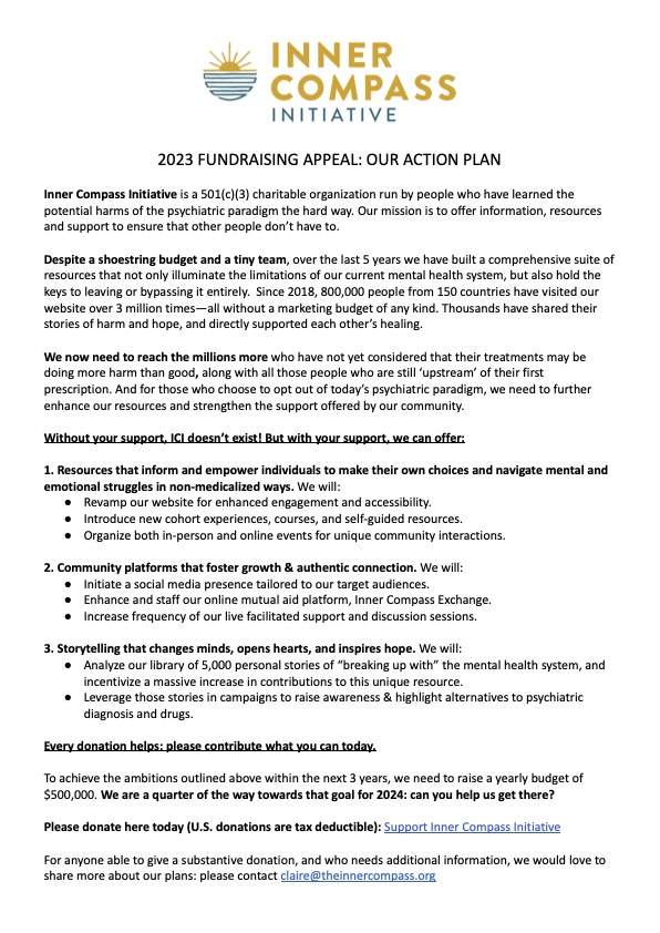 ICI's 2023 FUNDRAISING APPEAL | Inner Compass Initiative